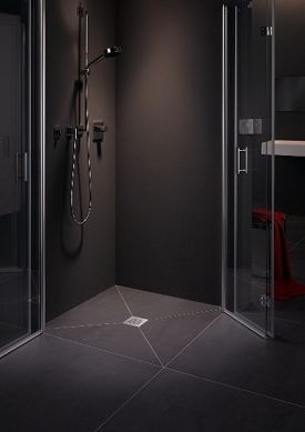 Douchevloeren en schermen voor inloopdouche - UW-badkamer.nl